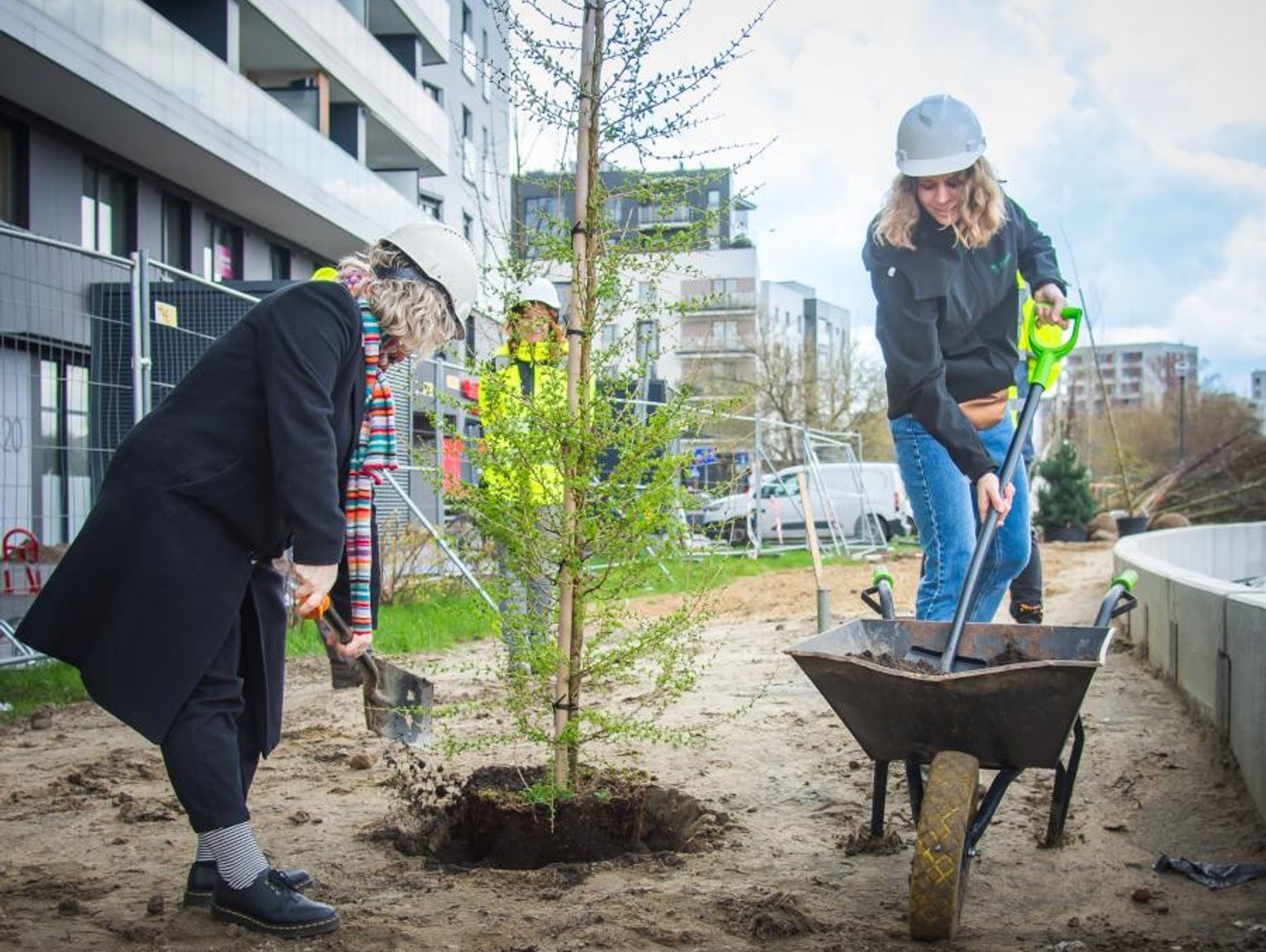 Zazielenia się skwer Krasińskiego