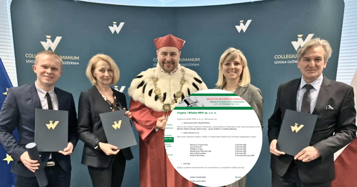 Burmistrz Żoliborza Paweł Michalec z dyplomem MBA z Collegium Humanum