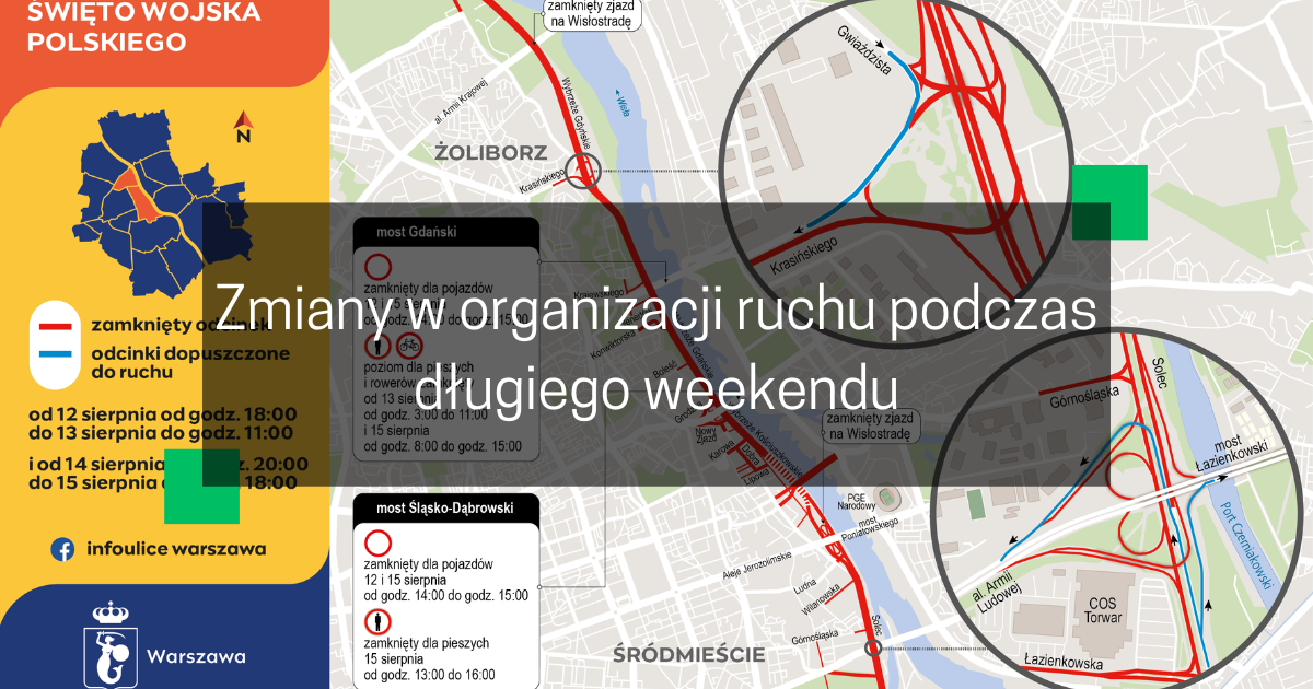 Zmiany organizacji ruchu podczas długiego weekendu
